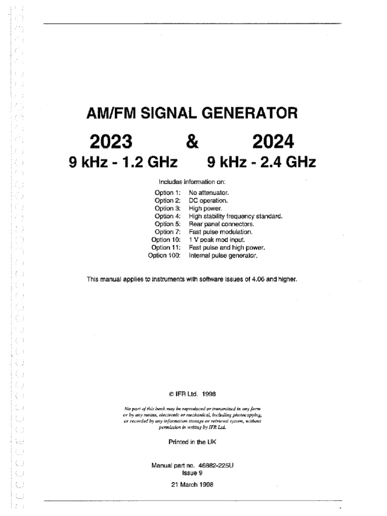 IFR 2023 2024 Operations Manual 1998 (Scan) | PDF