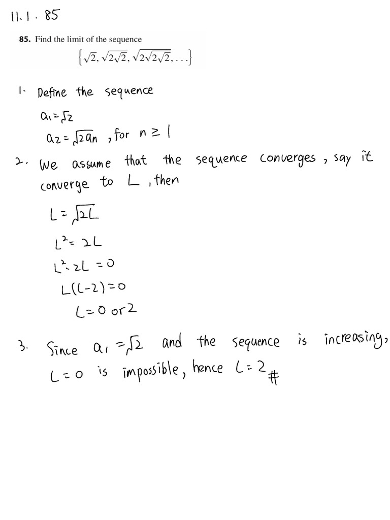 Convergence of a Sequence Analysis | PDF