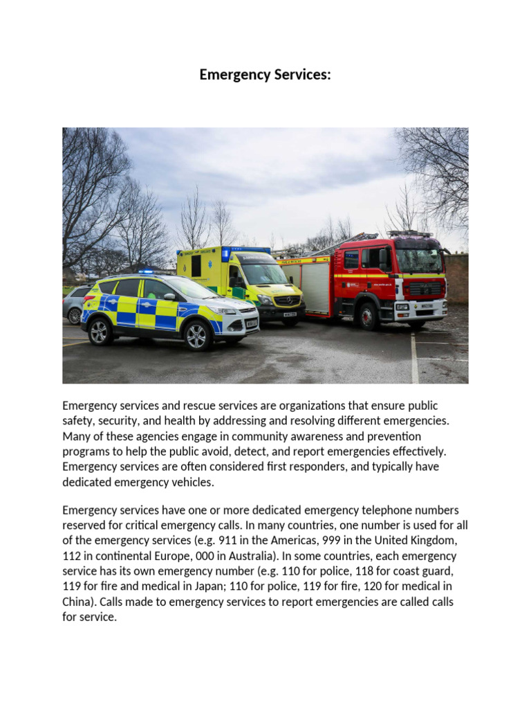 L5 - Comprehension - Emergency Services | PDF | Fire Department ...