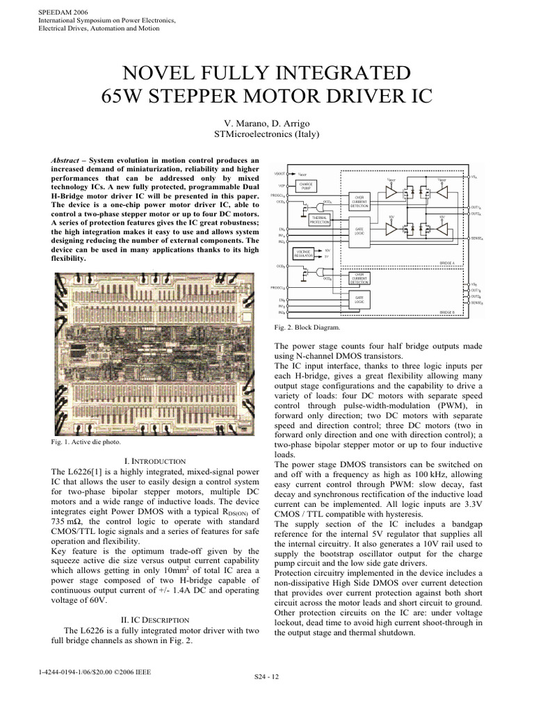 novel-fully-integrated-65-w-stepper-motor-driver-ic | PDF | Mosfet | Logic Gate