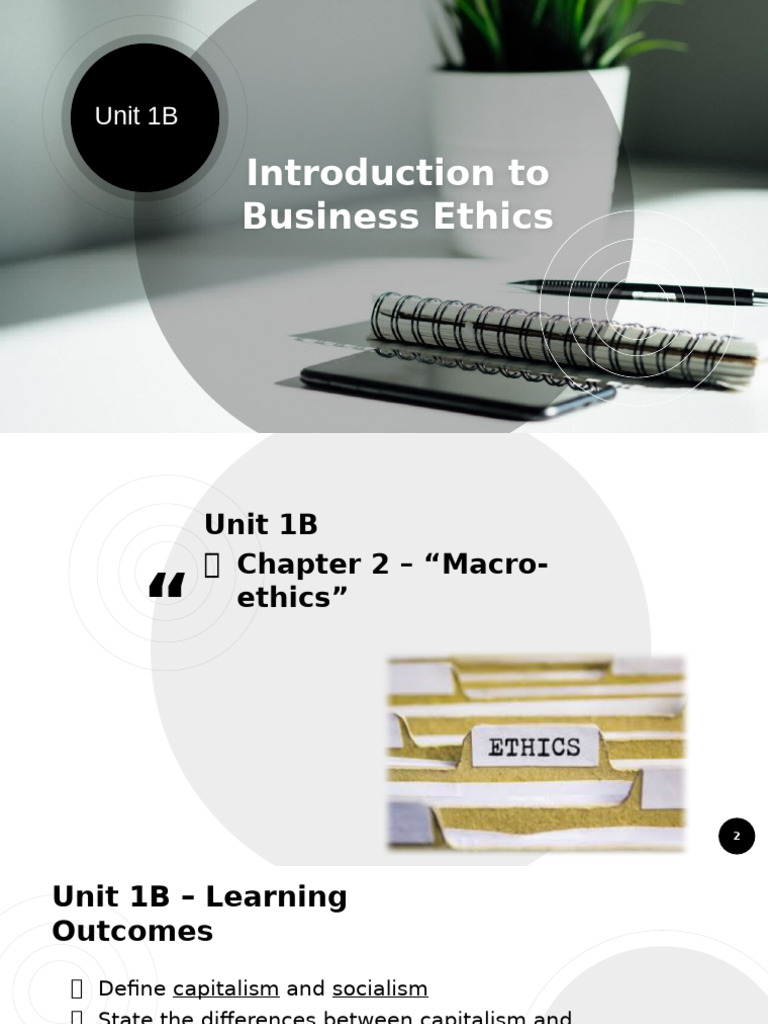 2023 - Unit 1B - Macro Ethics | PDF | Capitalism | Justice