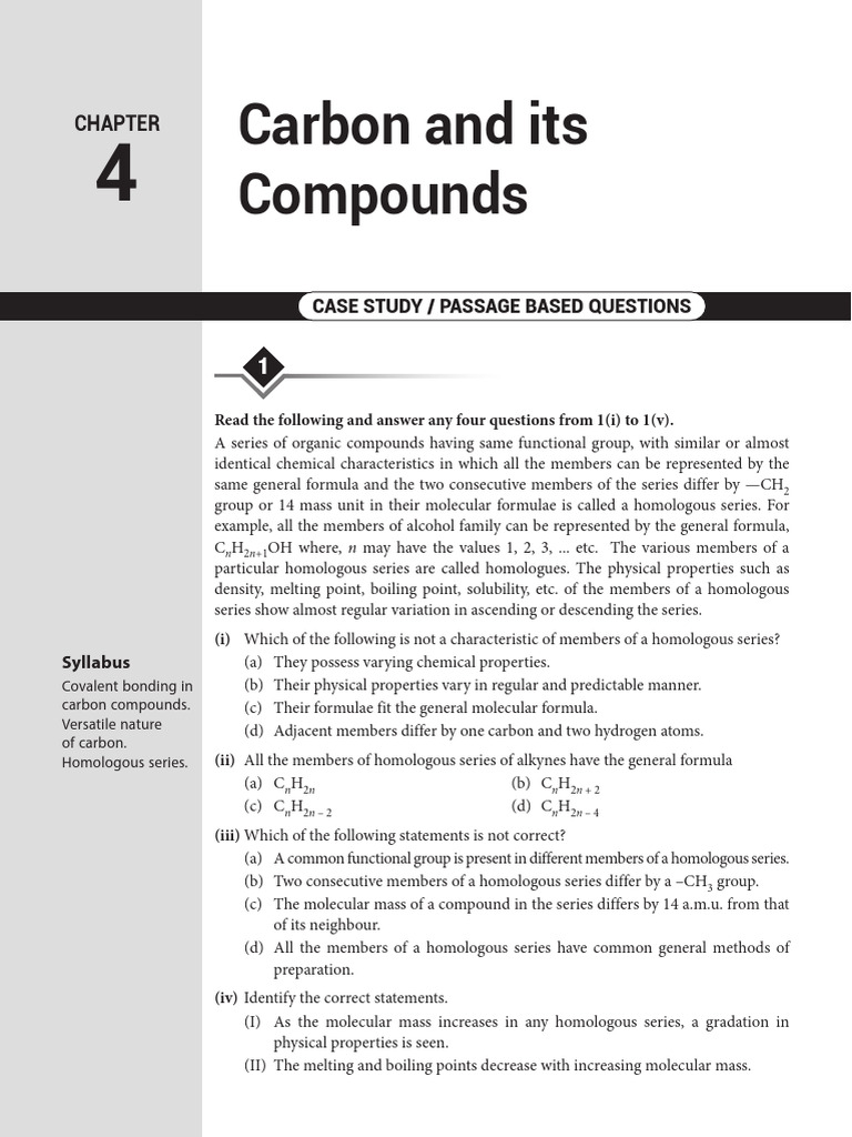 Case Study Carbon and Its Compounds | PDF | Carbon | Fullerene