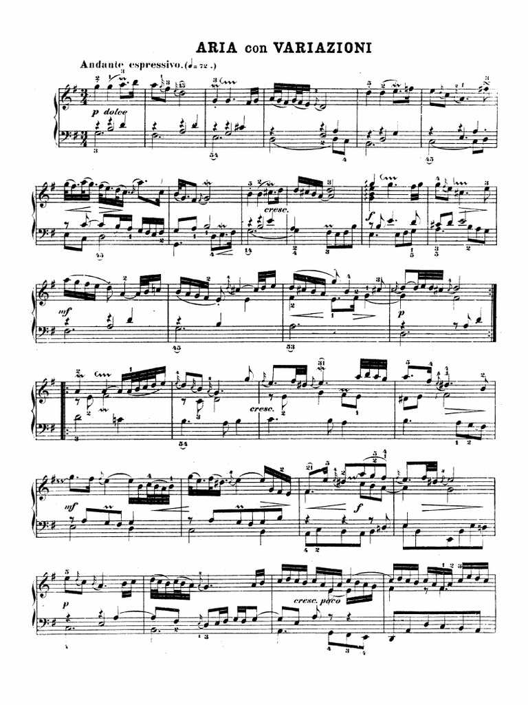 (1741) Variaciones de Goldberg (Bach, Johann Sebastian) | PDF