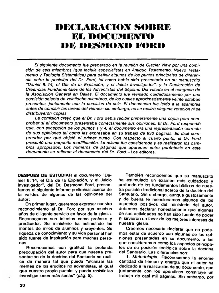 20 a 24 Declaracion Documento Ford MA1981-02-034 | PDF | Libro de daniel | Biblia