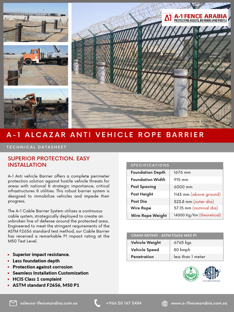 A-1 Anti Vehicle Rope Barrier System | PDF