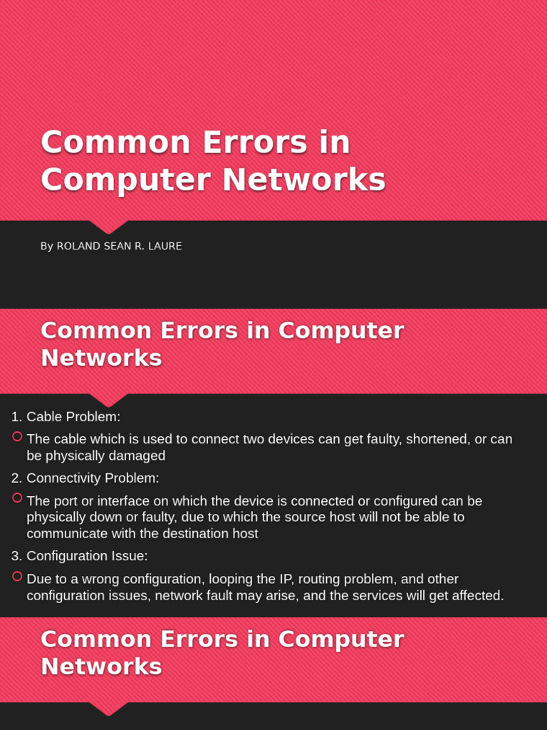 Common Computer Network Errors Explained | PDF | Computer Network | Ip Address