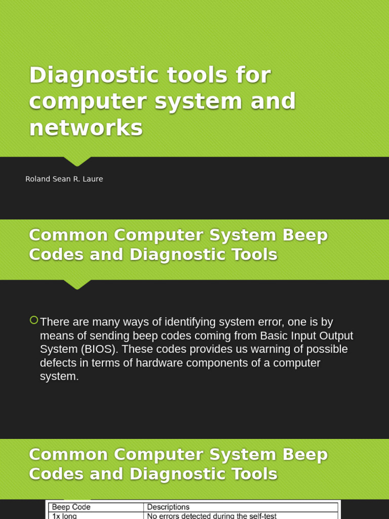 LESSON 2 - Diagnostic Tools For Computer System and Networks | PDF ...