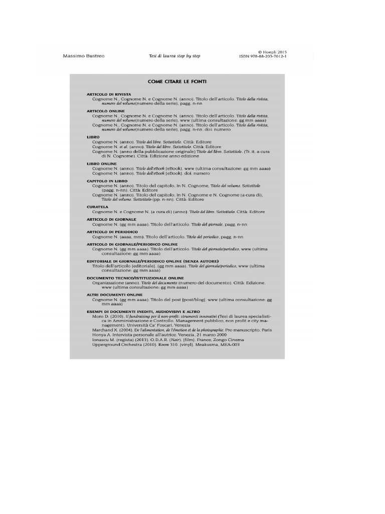 Come Citare Le Fonti | PDF