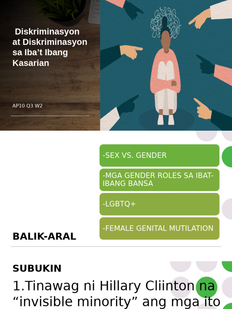 AP10 Q3 W2-DISKRIMINASYON (1) | PDF