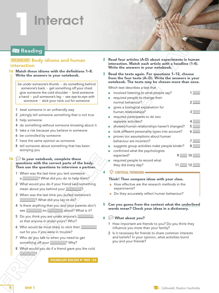 Checkpoint B2plus SB Unit 1-2 | PDF | Fraternities And Sororities | Laughter