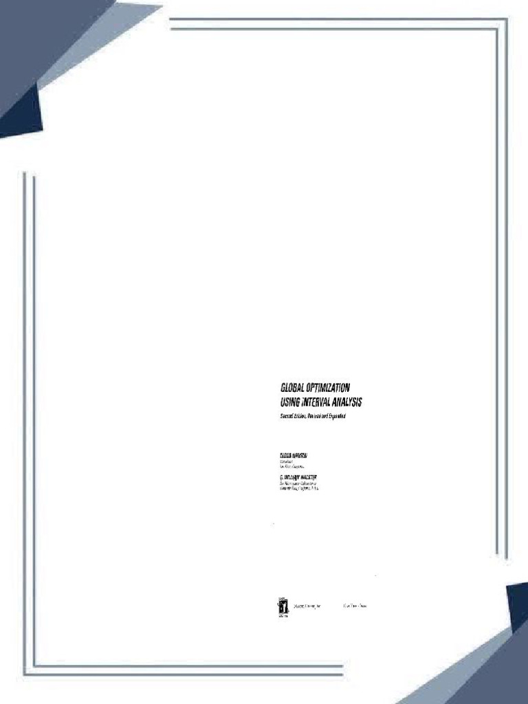 Global Optimization Using Interval Analysis 2nd: Edition Marcel Dekker | PDF