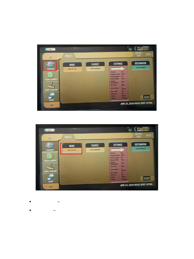 Logicube Imaging SOP | PDF | Computer File | Password