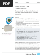 Proline Promag P 300 Flowmeter Specs | PDF | Flow Measurement | Metrology