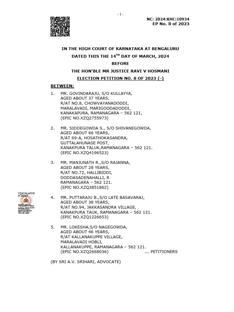 EP 8 - 2023 DTD 14.03.2024 | PDF | Affidavit | Pleading