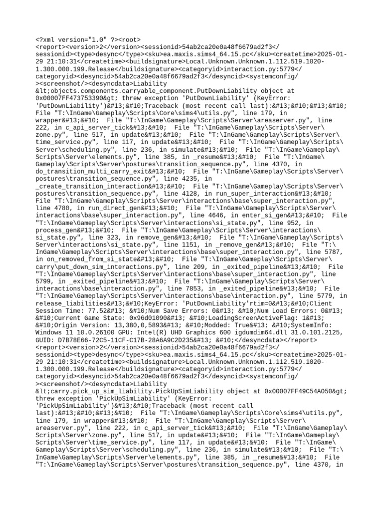 Sims 4 Desync Error Reports | PDF | Graphics Processing Unit | Microsoft Windows