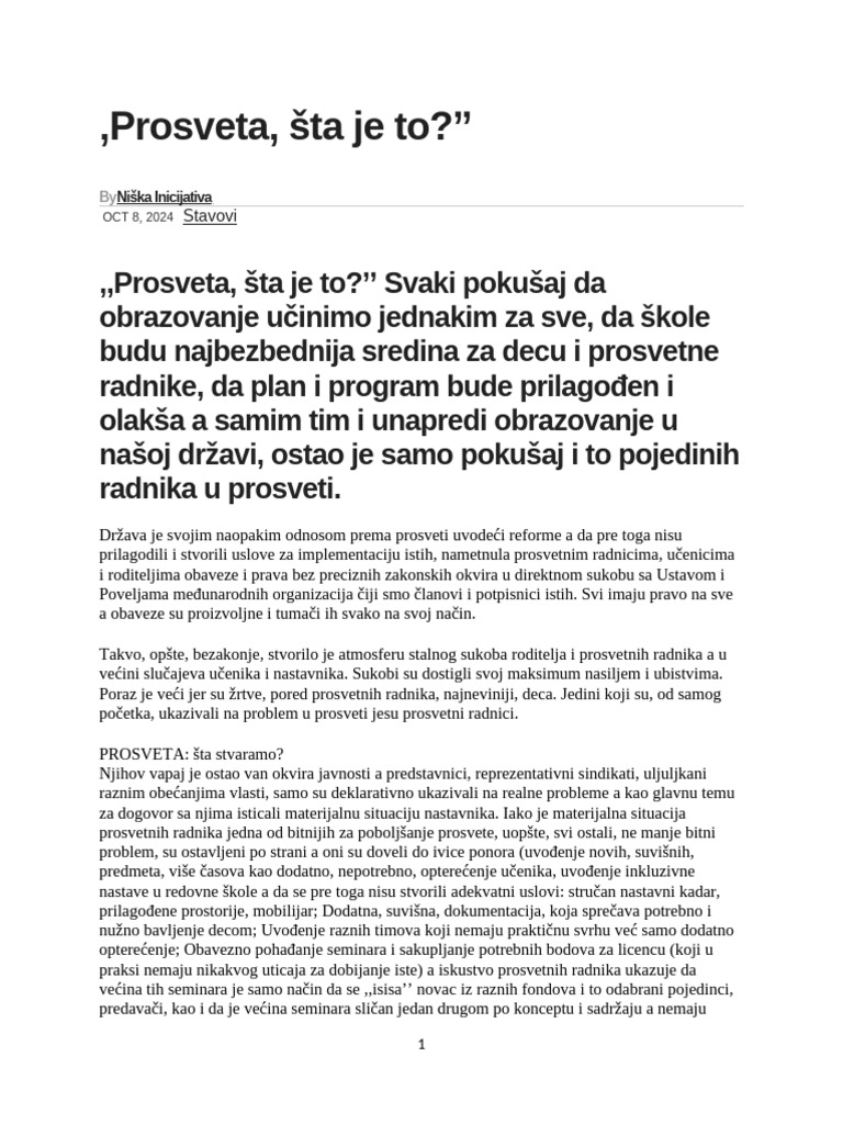 Prosveta ST Je To | PDF