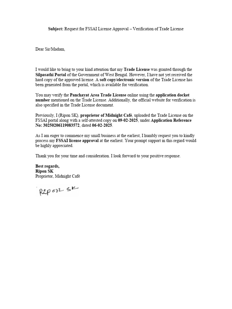 Request Letter | PDF