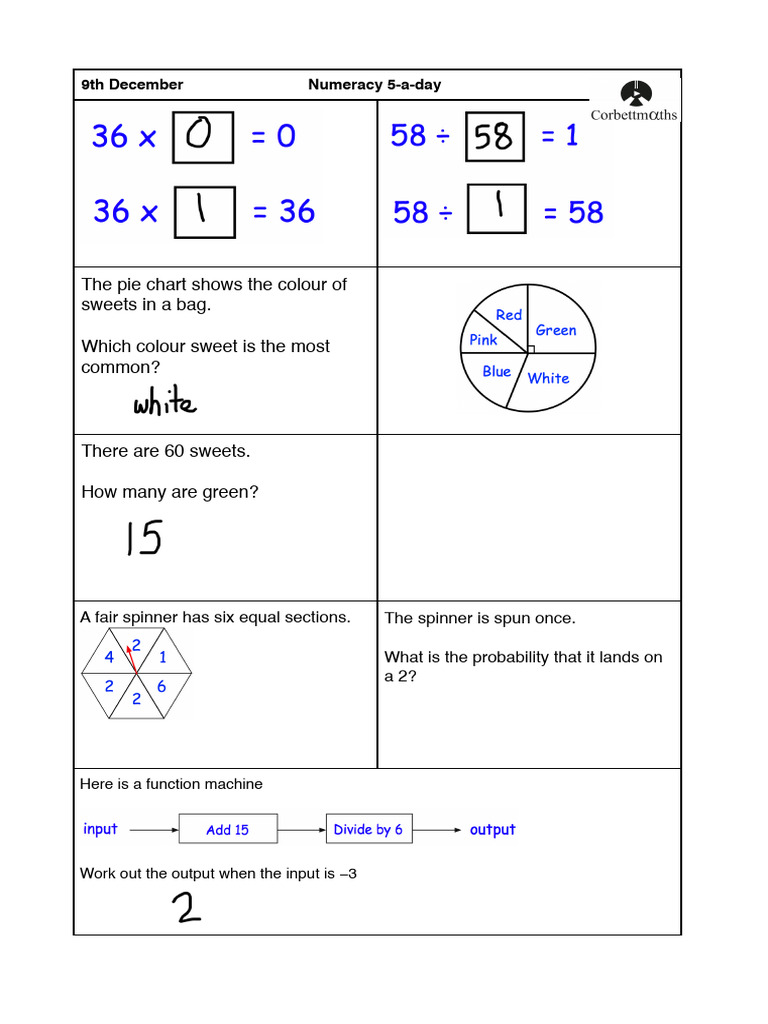 Dec Numeracy Book - Part9 | PDF