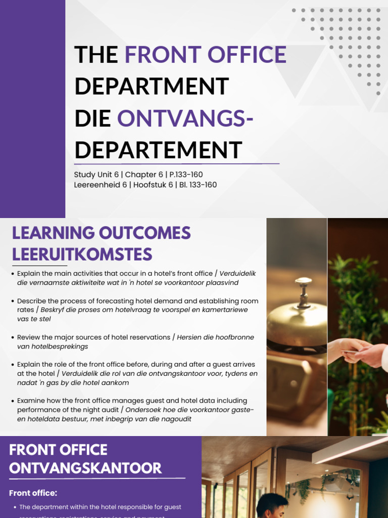 Front Office Operations Overview | PDF | Business | Service Industries