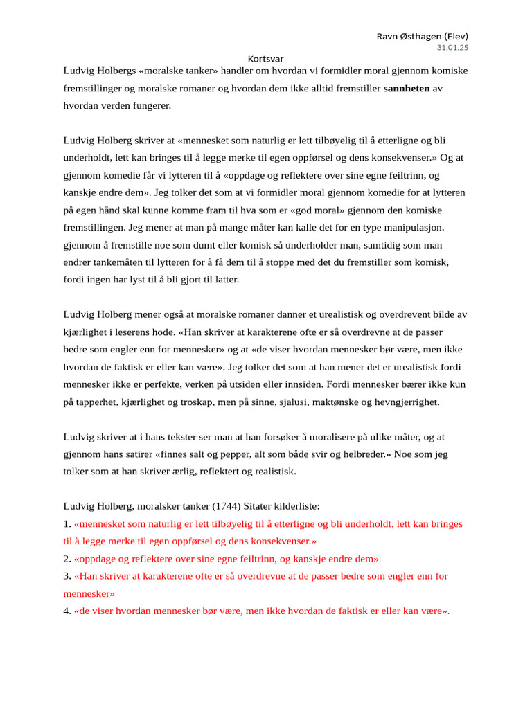 Norsk Kortsvar | PDF