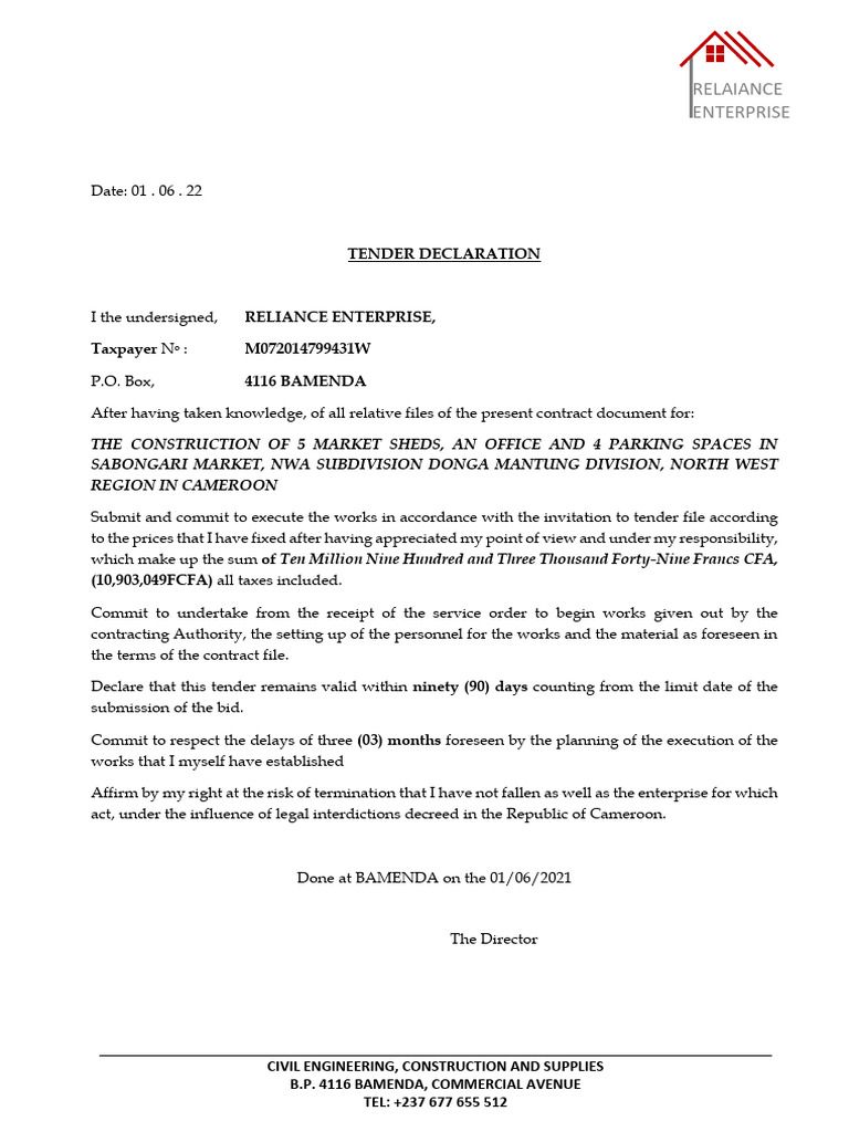 reliance | PDF | Civil Engineering | Building Engineering