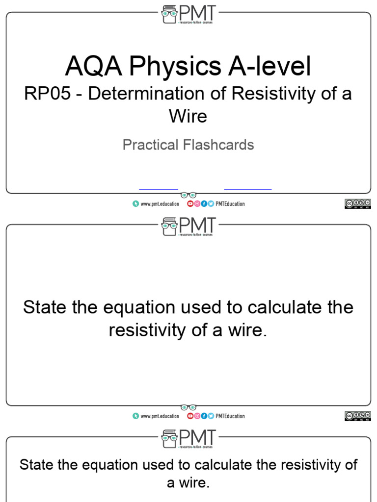 A-Level Physics: Wire Resistivity | PDF | Electrical Resistivity And ...