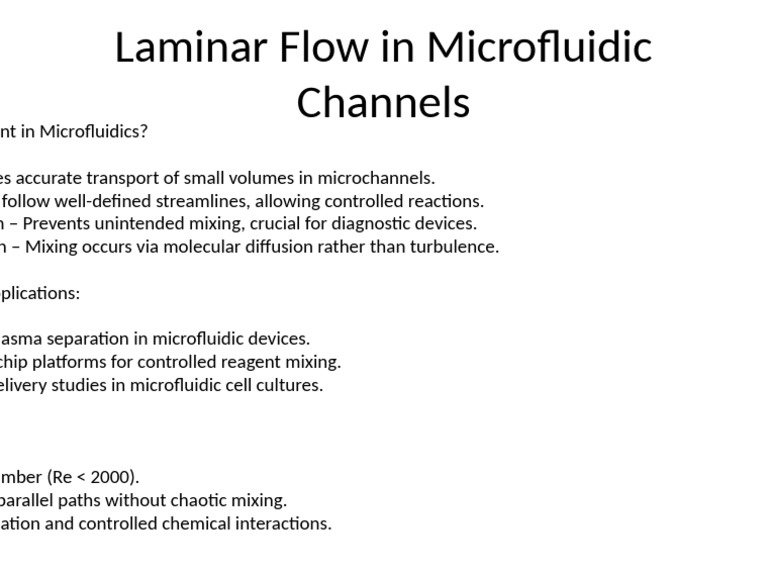 Laminar Flow Detailed Slide | PDF