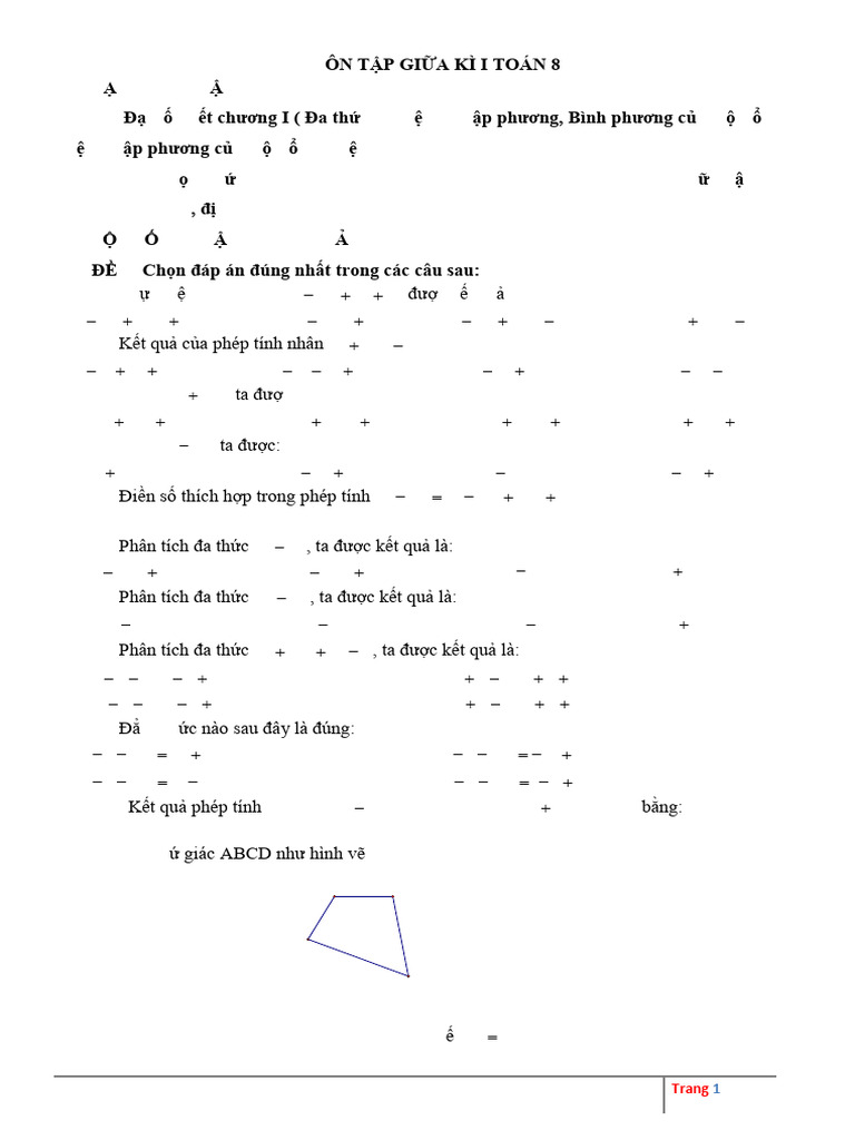 Ôn T P Gki Toán 8 | PDF