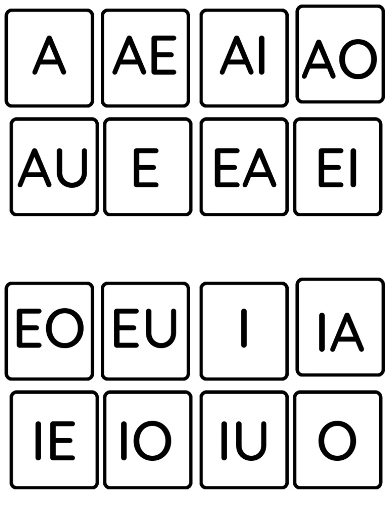 Tarjetas de Sílabas Consonantes Alfabeto A Color | PDF