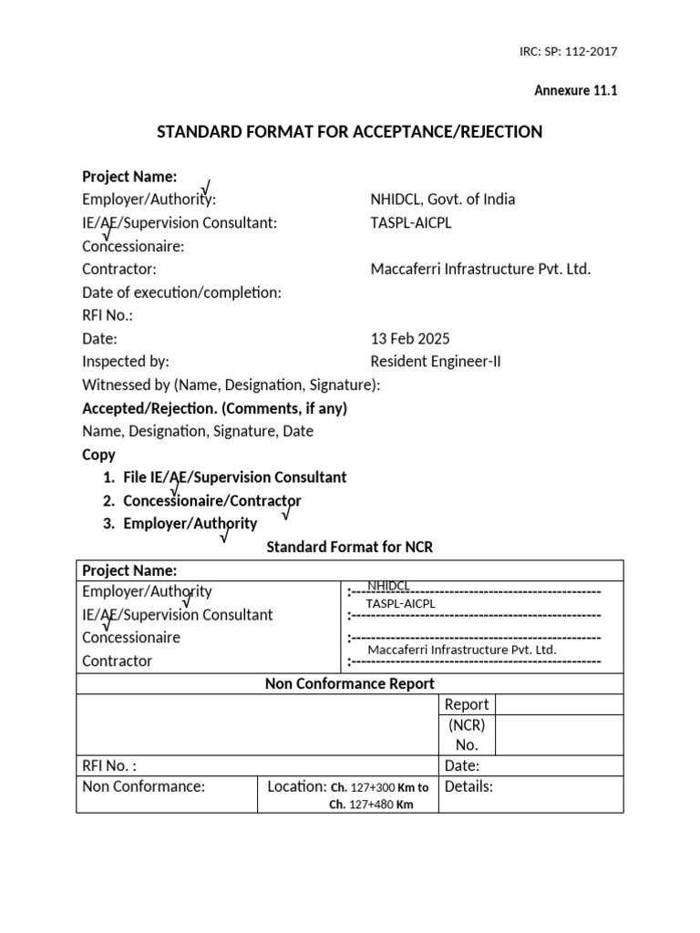 Ncr Format Re II | PDF