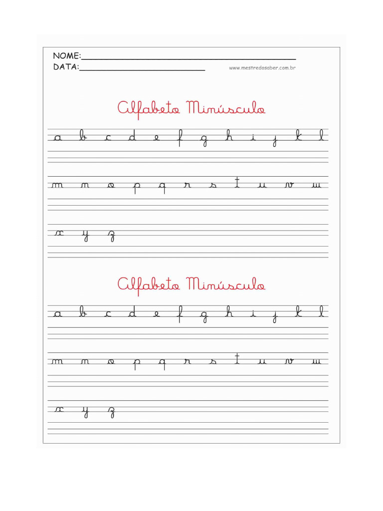 Alfabeto Minusculo | PDF
