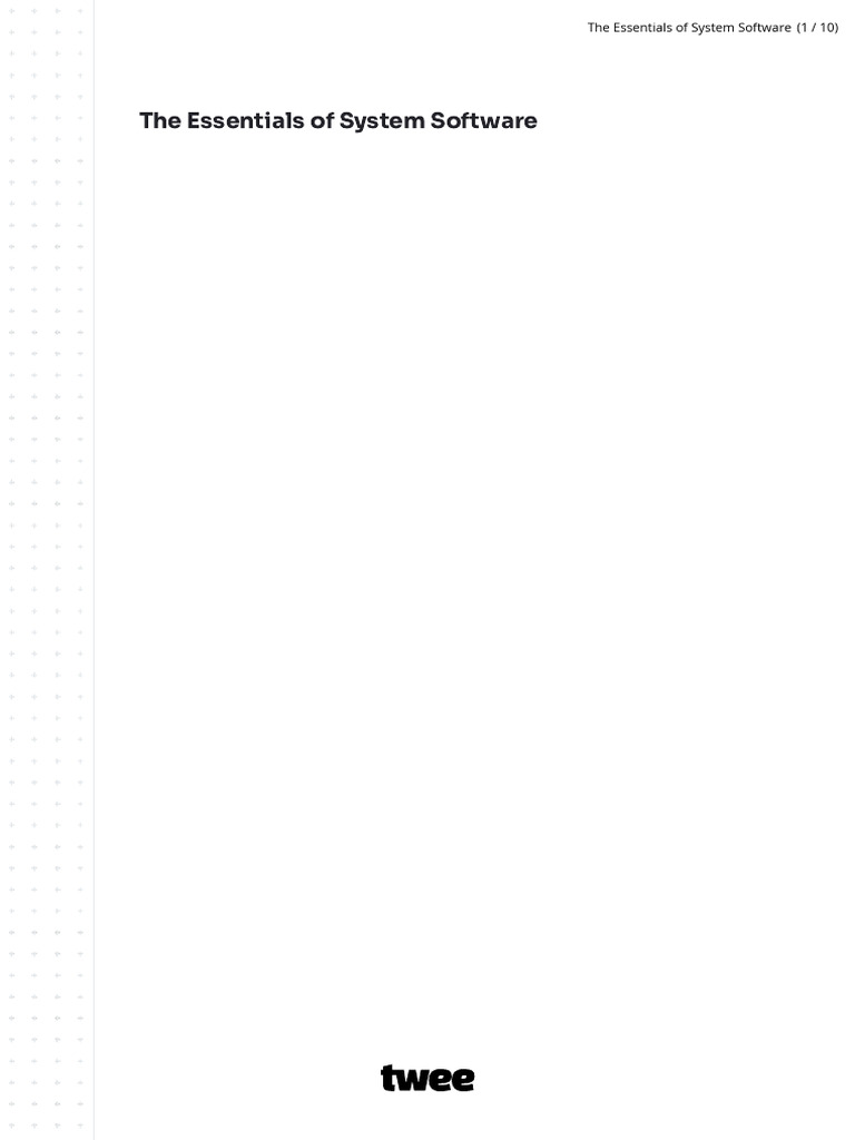 Twee - The Essentials of System Software | PDF | Malware | Computer Virus