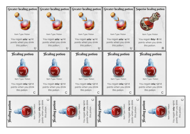 Healing Potions | PDF