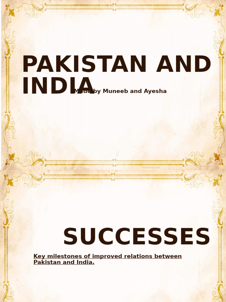 India-Pakistan Relations: Milestones & Challenges | PDF | Pakistan ...