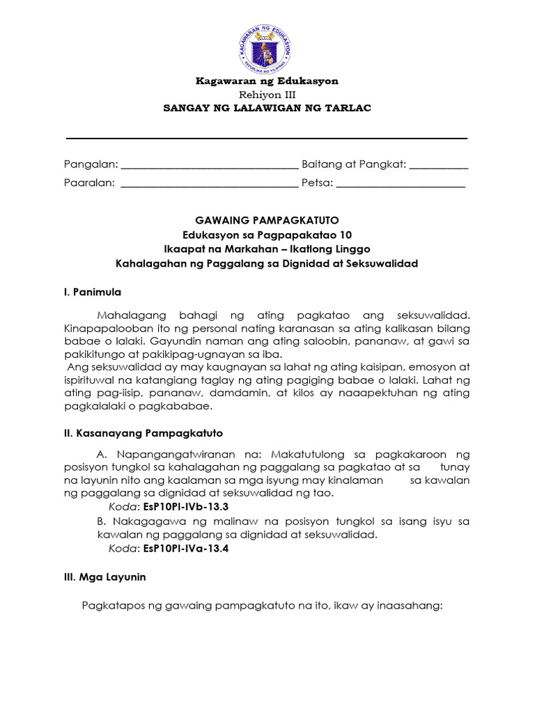 EsP10 Q4 Week3 Janet B. Lamasan | PDF