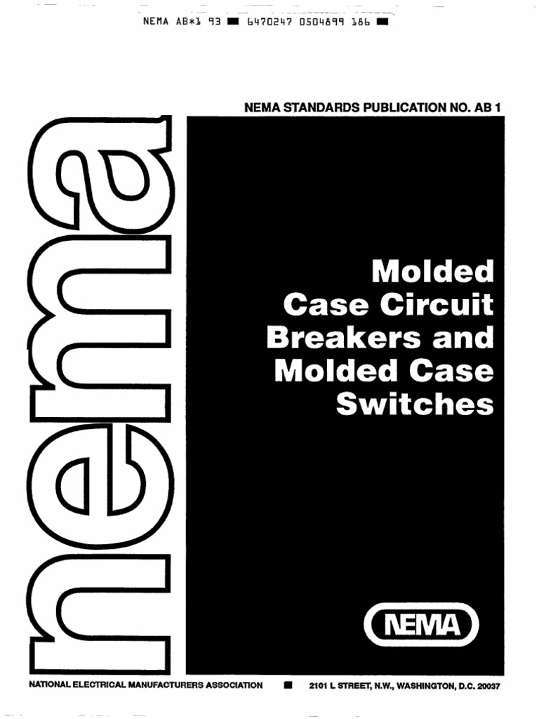 NEMA AB 1 Molded Case Circuit Breakers | PDF | Fuse (Electrical ...