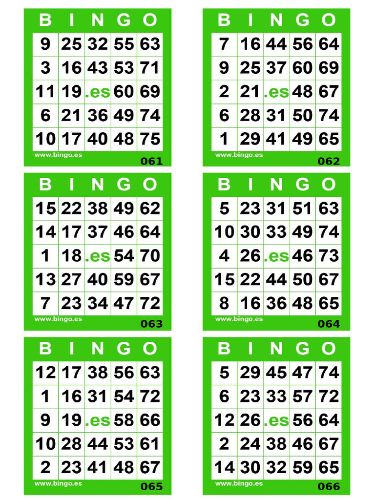 Bingo 061 - 120 Verde | PDF
