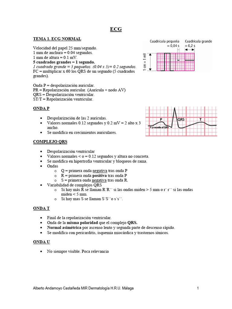 Taller de Ecg | PDF | Enfermedades y trastornos | Electrofisiologia