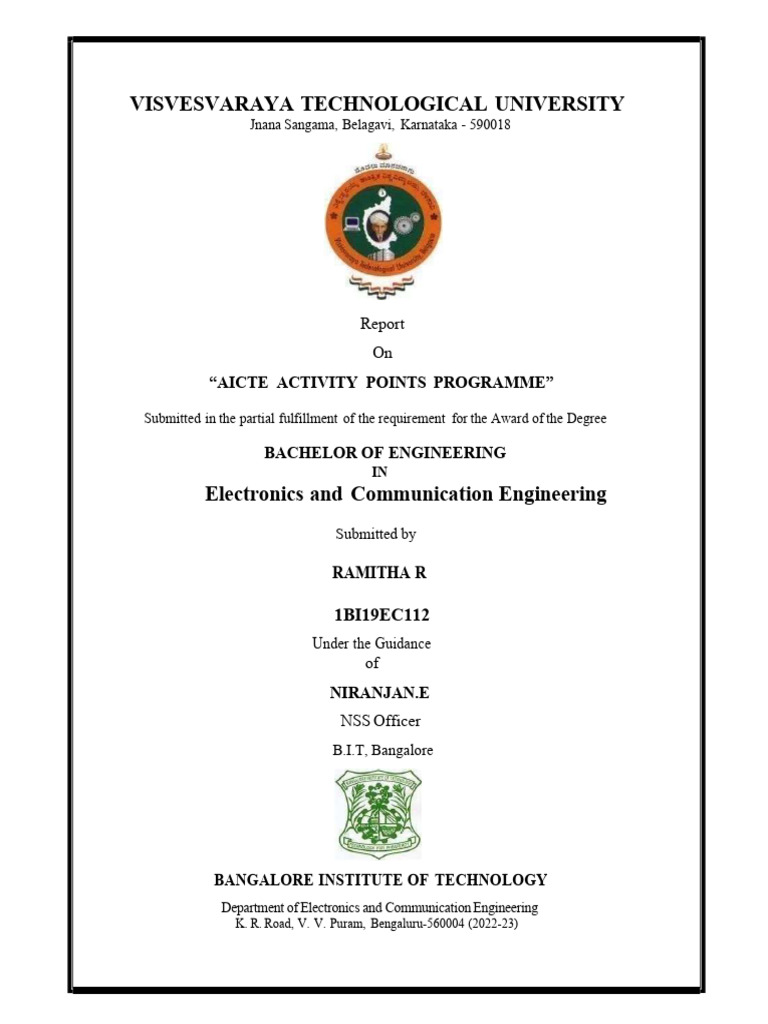 AICTE Activity Points Report 2022-23 | PDF