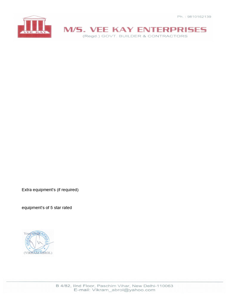 Letter Head Vee Kay | PDF