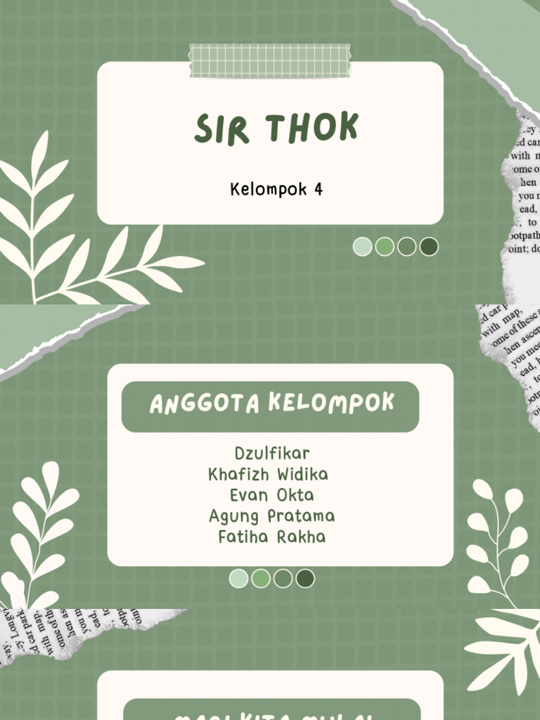 Permainan jadul Sir Thok | PDF