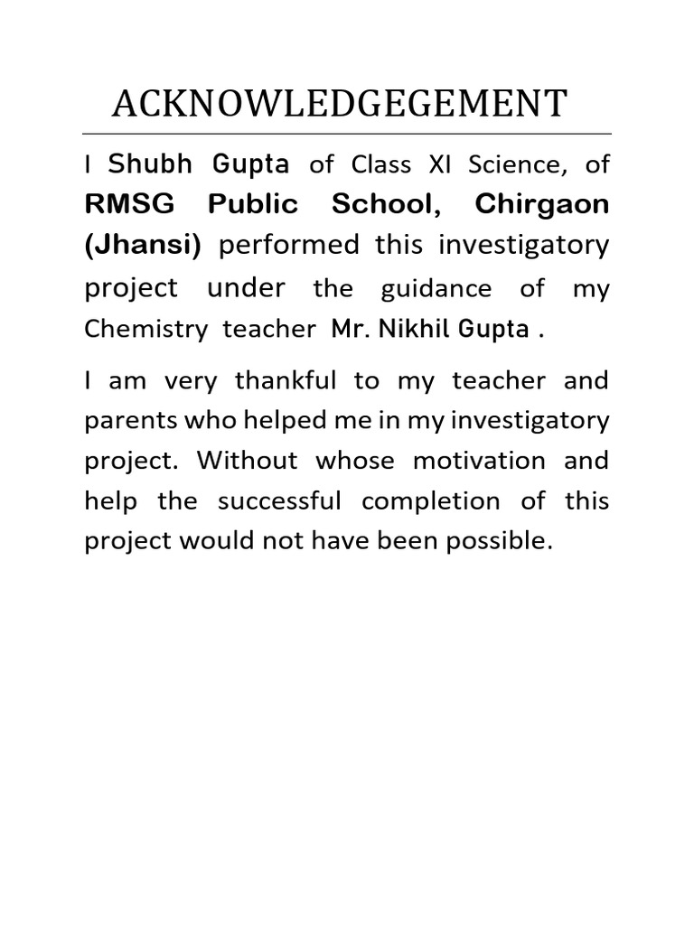 Acknowledgement | PDF