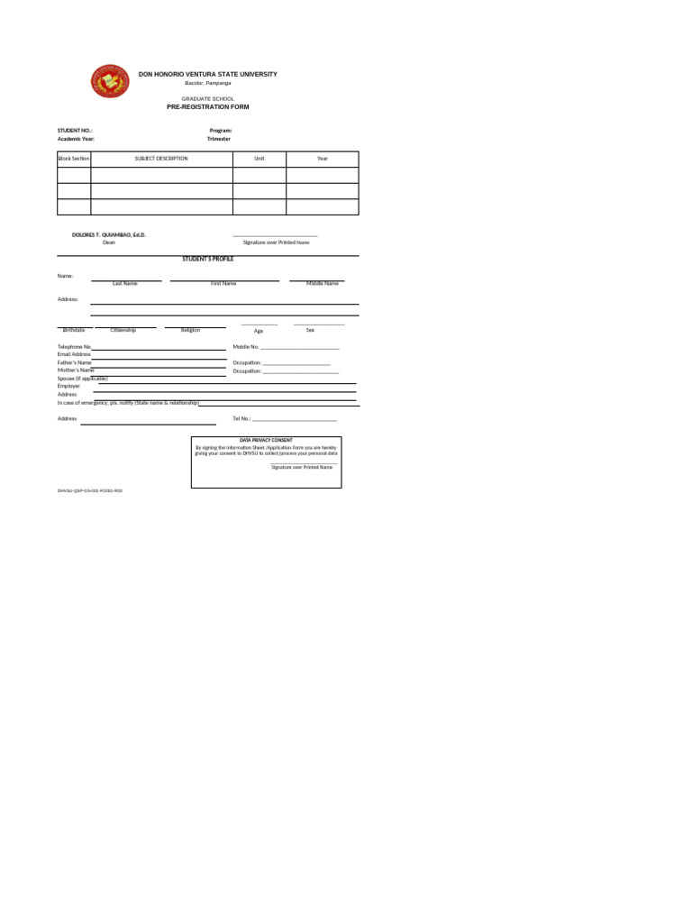 Advising Form 2021 | PDF