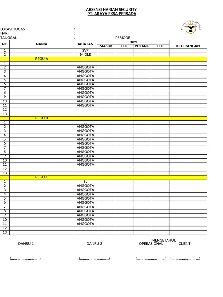Absensi Manual | PDF