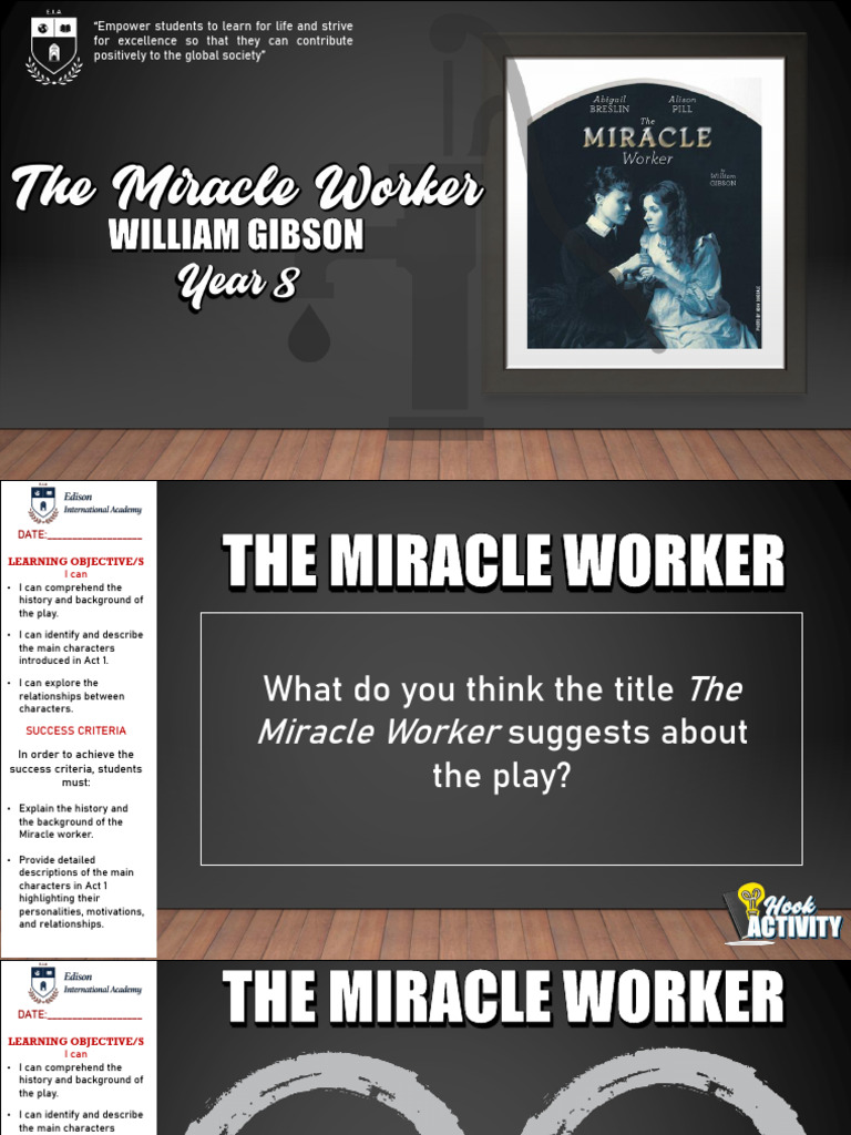 Understanding "The Miracle Worker" | PDF | Psychology | Behavioural ...