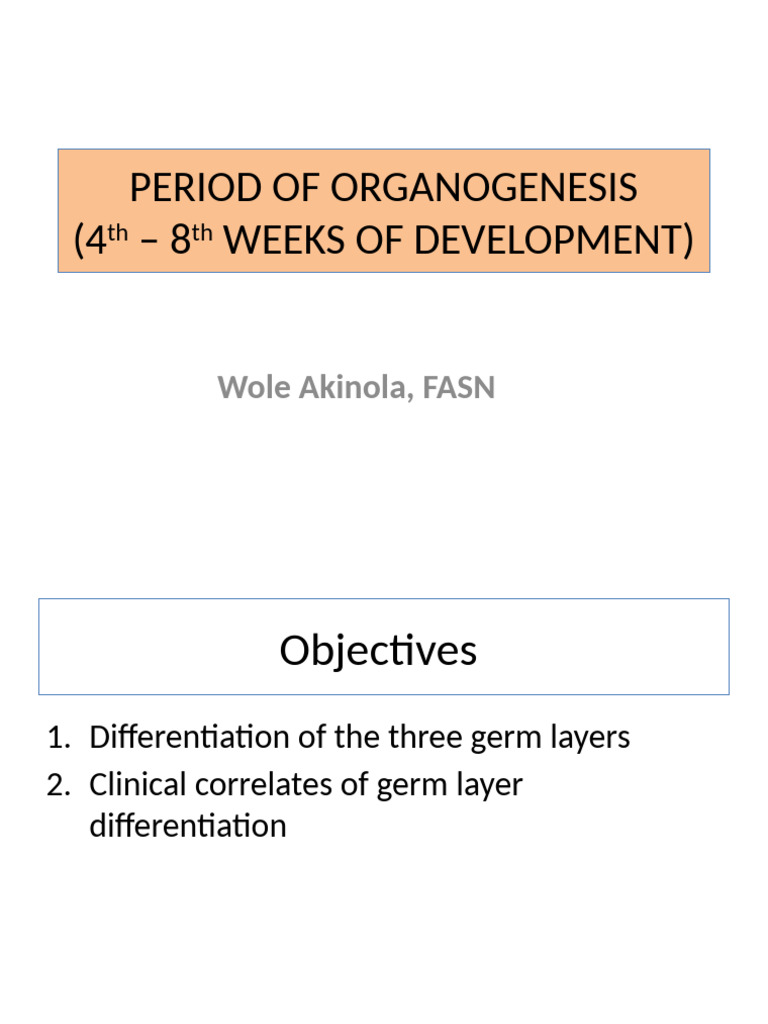 9 - Organogenesis Period I | PDF | Anatomy | Morphology (Biology)