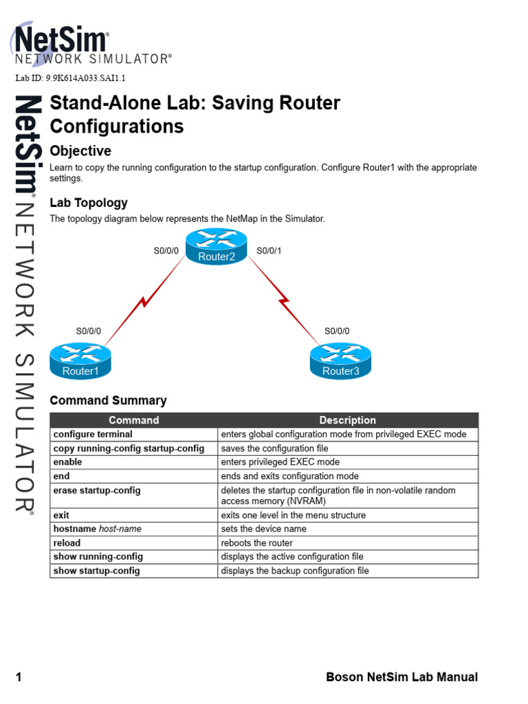 BÀI 7. Saving Router Configurations | PDF | Booting | Command Line ...