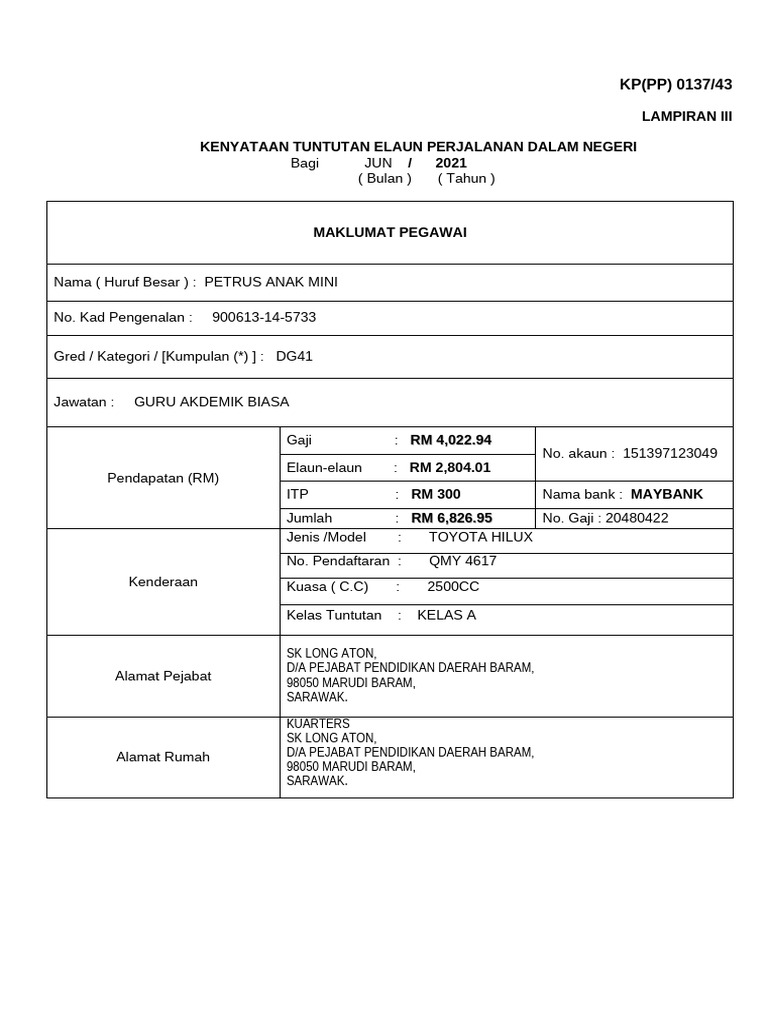 Ebk Lampiran I, Ii, Iii | PDF