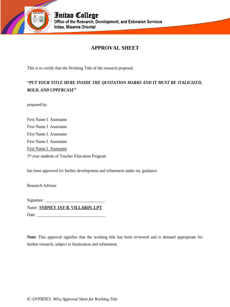 Research Proposal Approval Process | PDF | Cronbach's Alpha | Internal ...