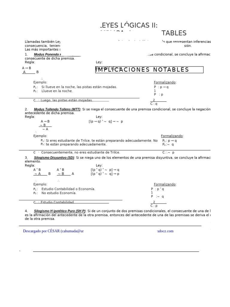 Practica de Lófica Derivación | PDF | Lógica matemática | Lógica